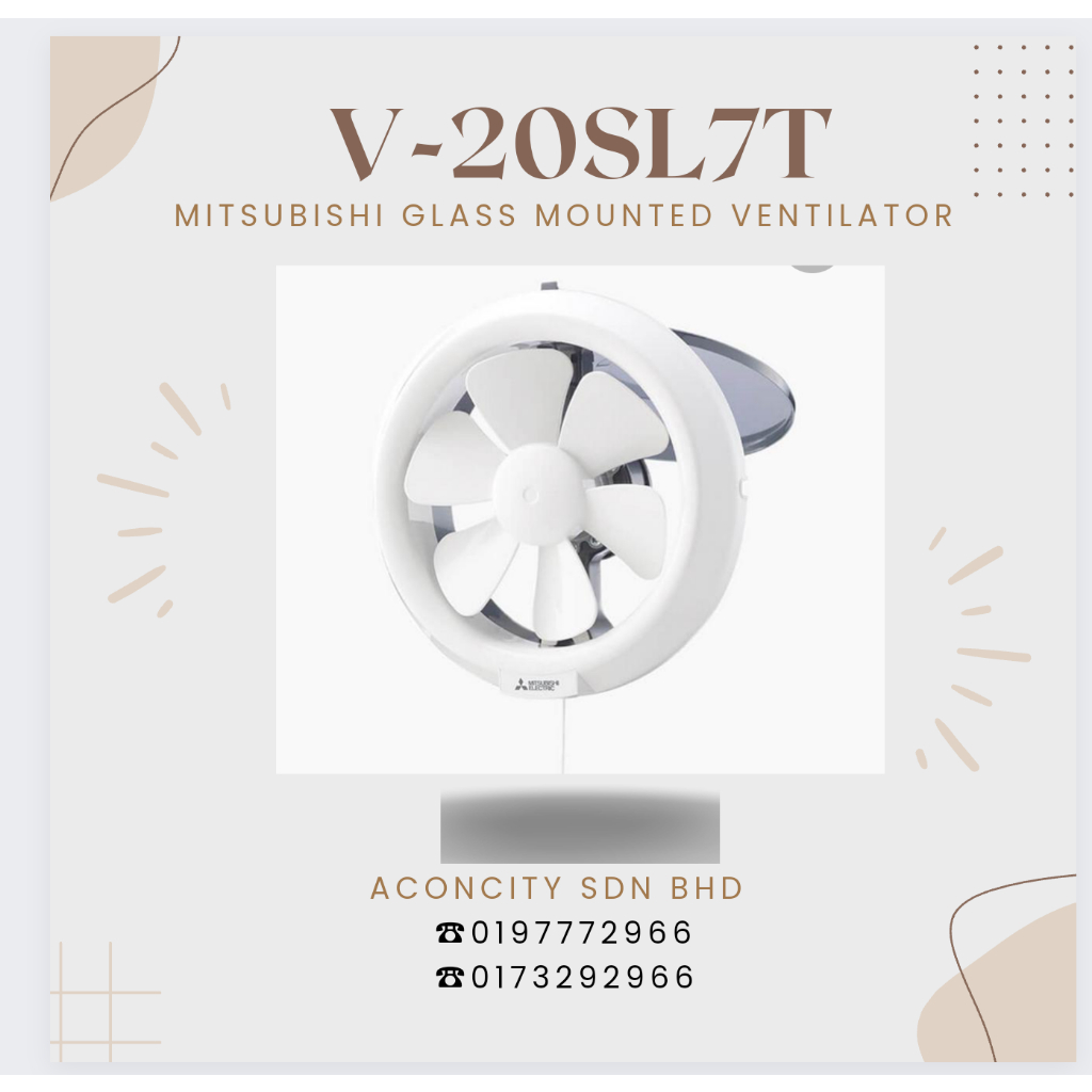 MITSUBISHI V-20SL7T WINDOW TYPE VENTILATING FAN | Shopee Malaysia