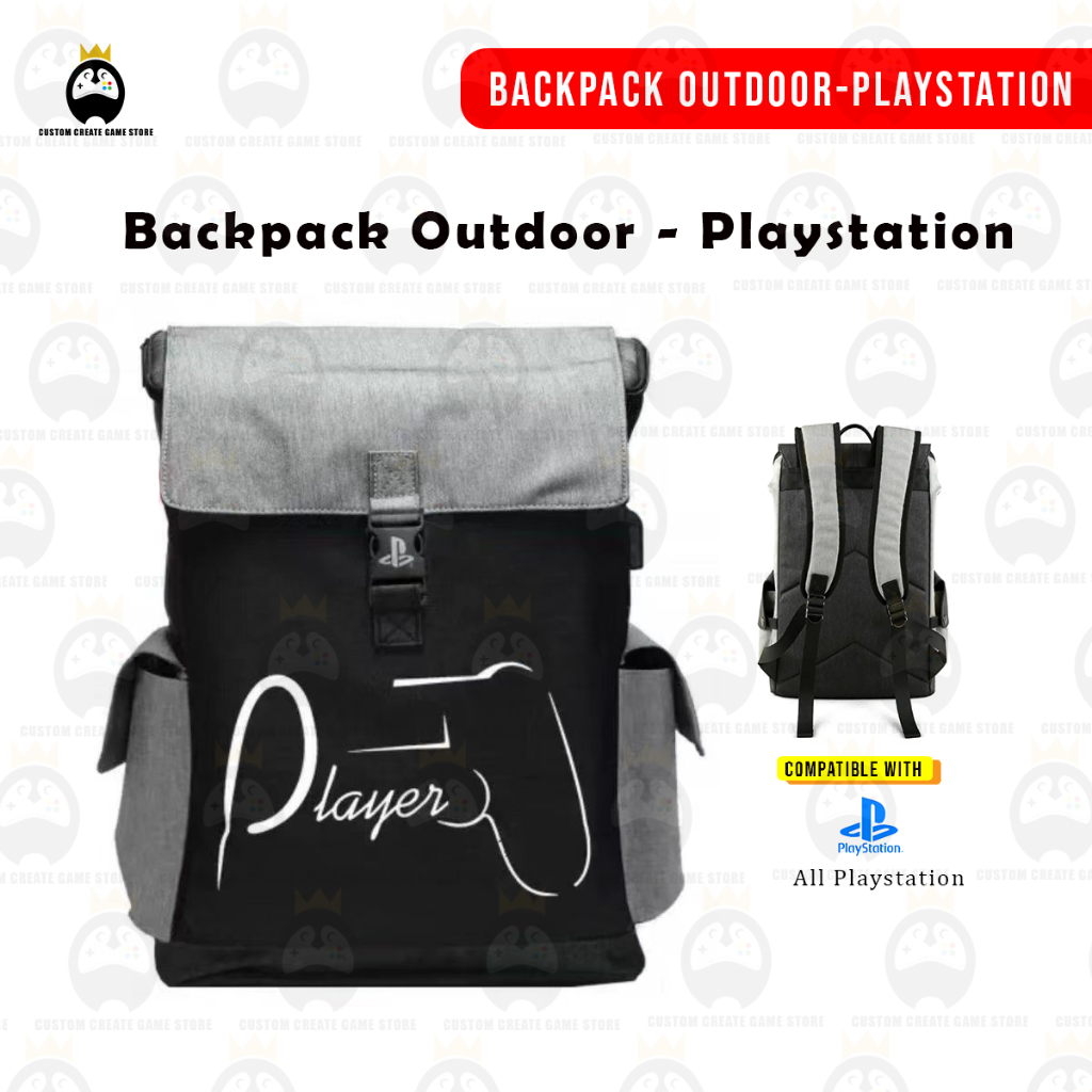 PS4 PS5 PS5 SLIM XBOX SERIES BAGPACK OUTDOOR OUT DOOR PLAYER LOGO ...