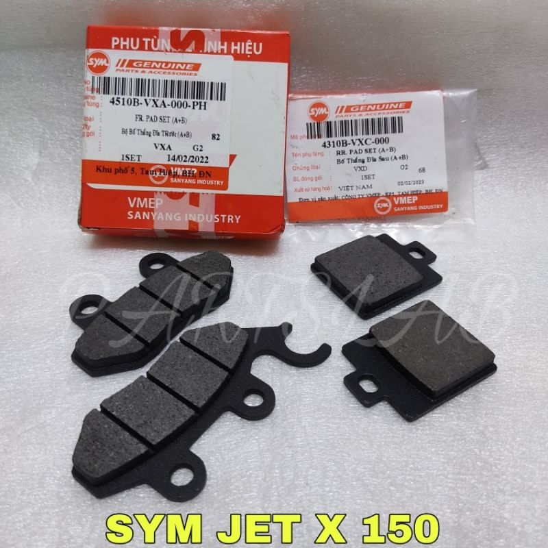 100% ORIGINAL SYM JET X 150 FRONT REAR BRAKE PAD 0 LINING BREK KULIT ...
