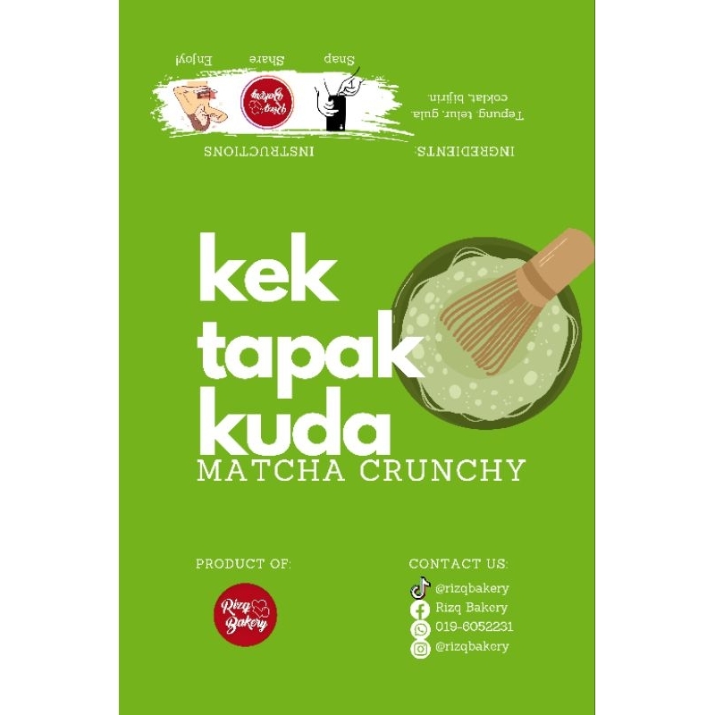 HOOFLUXE MATCHA CRUNCHY by Rizq Bakery | Shopee Malaysia