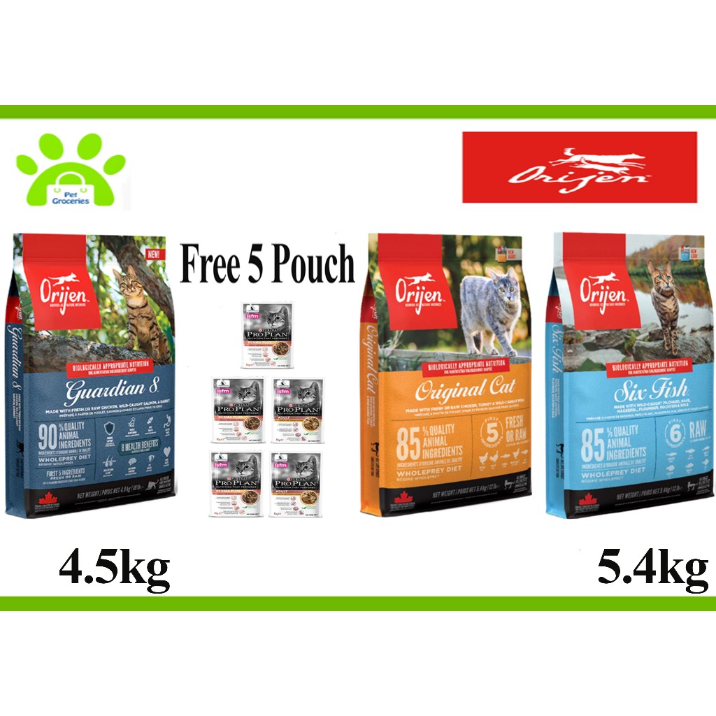 Orijen Original Cat / Six Fish Cat Food 5.4kg / Guardian 4.5kg | Shopee ...
