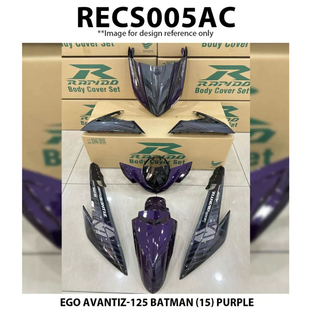 Cover Set Rapido EGO Avantiz 125 BATMAN (15) Purple Red Accessories ...