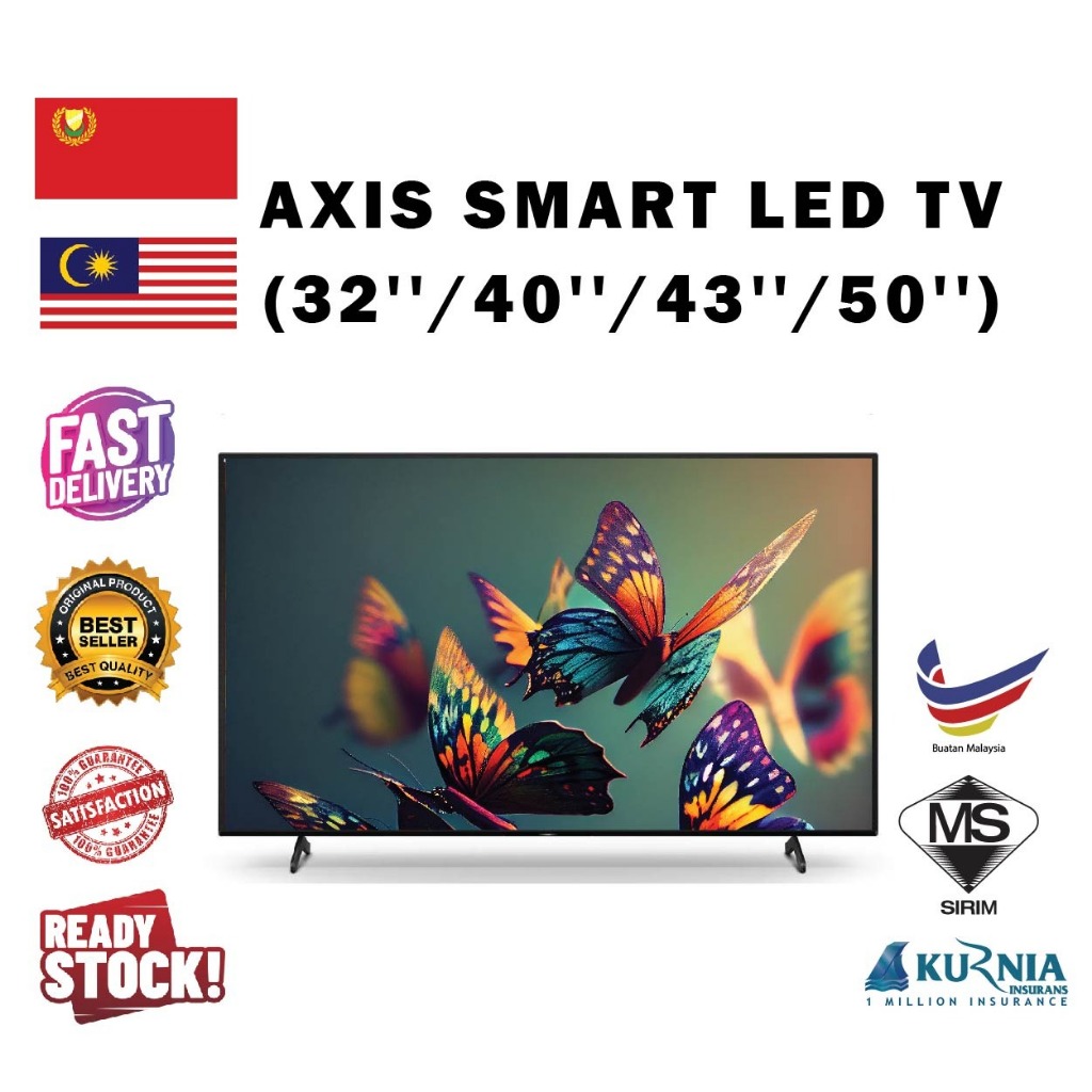 AXIS Smart Digital FHD TV (32"/40"/50") Dolby Vision Dolby Audio with ...