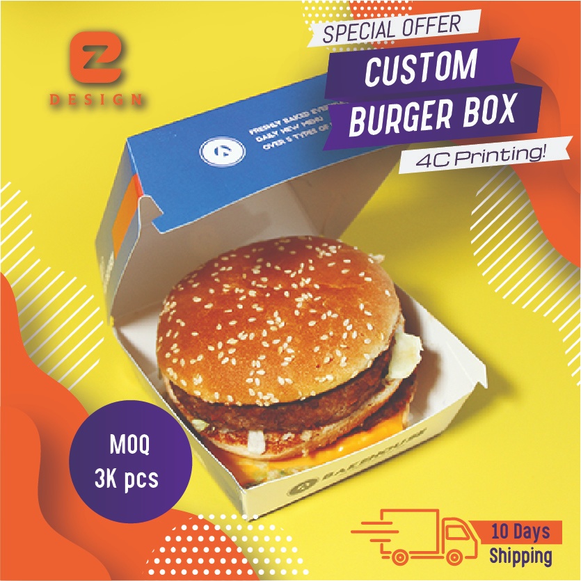 BURGER BOX CUSTOM CUSTOM BOX PRINTING LUNCH BOX PRINTING BURGER BOX ...