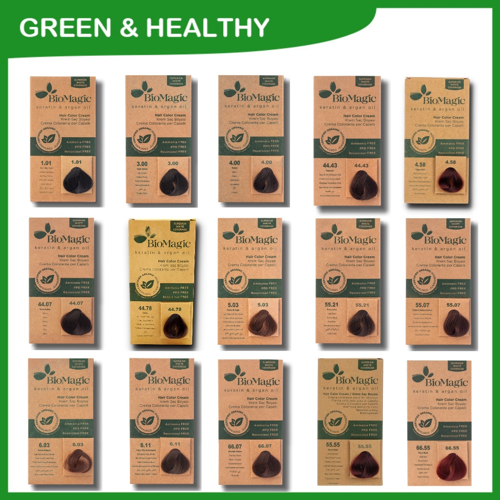 Biomagic Hair Color Cream Brown/Dark Brown/Bitter/Chocolate Brown/Dark ...