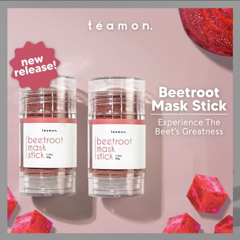 🔥Teamon Beetroot Mask Stick - Brightening Mask with Pearl powder Face ...