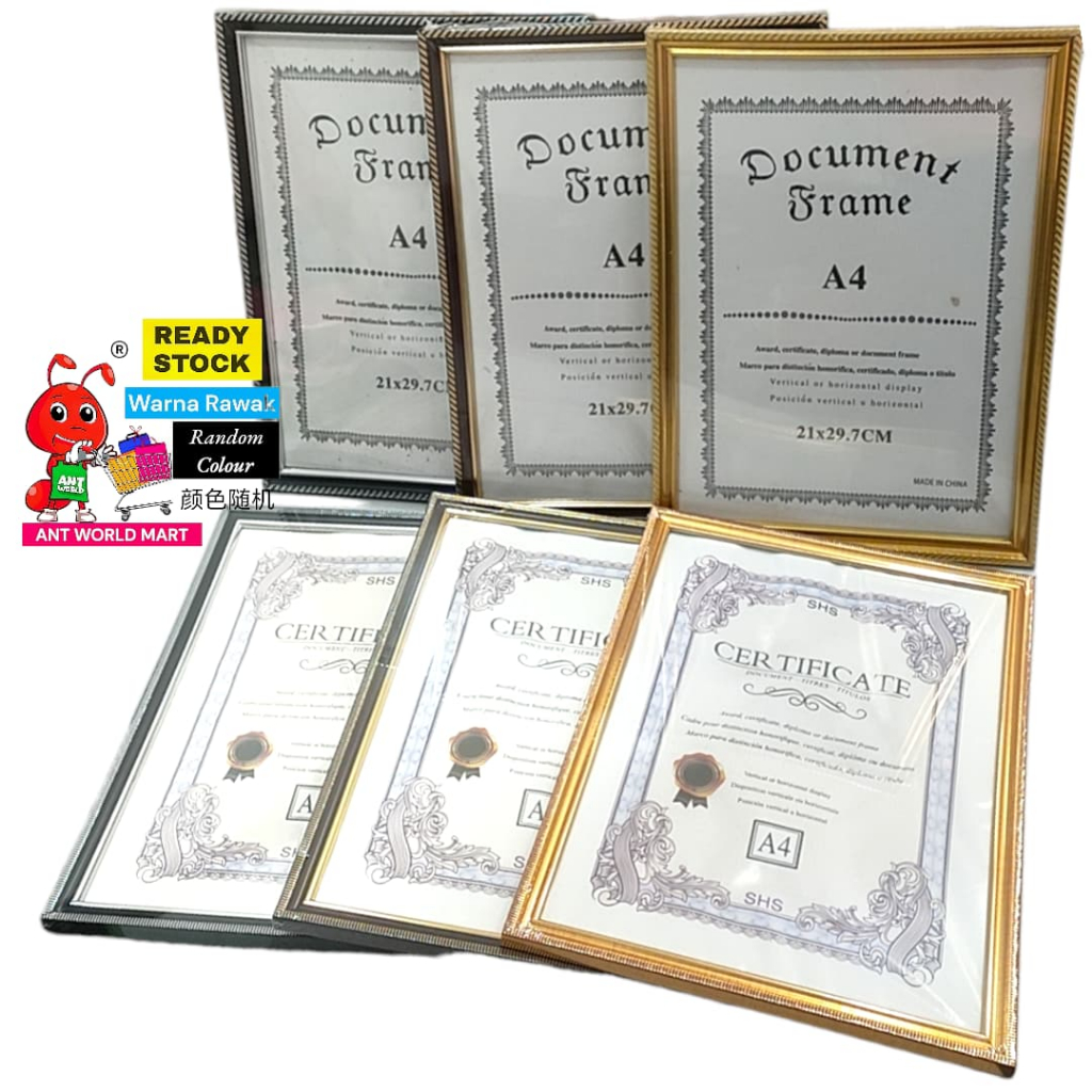 Ready Stock!!! Acrylic Frame Certificate Frame A4 Document Frame Hiasan ...