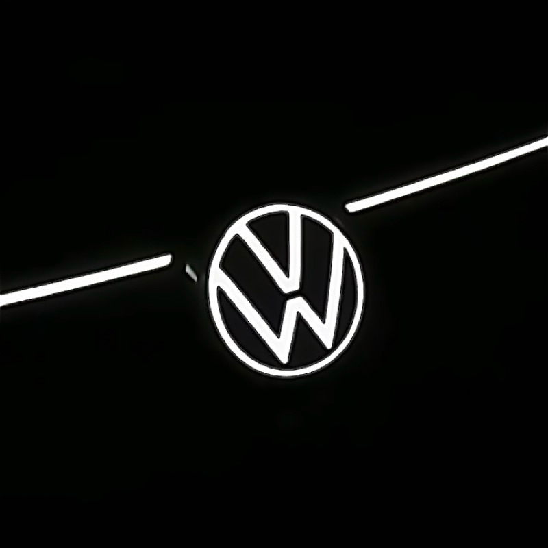 Volkswagen golf Mk8 front led badge logo emblem ambient light bodykit ...