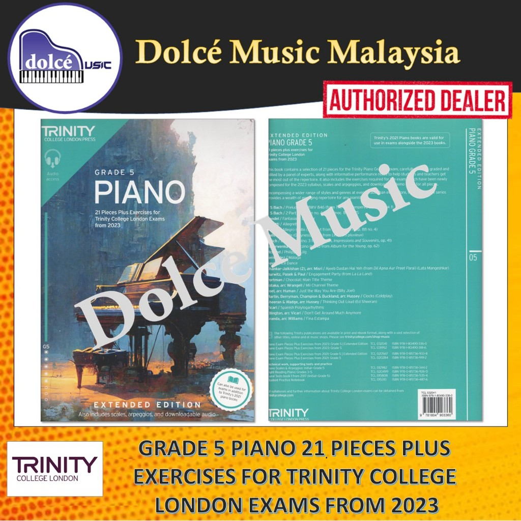 Trinity - Grade 5 Piano 21 Pieces Plus Exercises for Trinity College ...