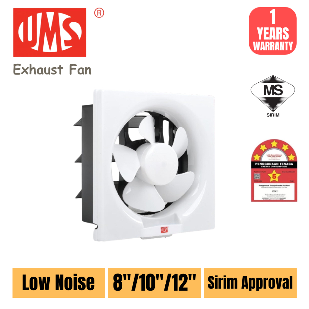 UMS Ventilating Fan Exhaust Fan Wall Mount 8" 10" 12" | KIPAS SEDUT ...