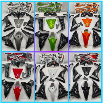 MODENAS GT128 BODY COVER SET COLOUR PARTS BODY KIT KRISS GT128 -BLACK ...