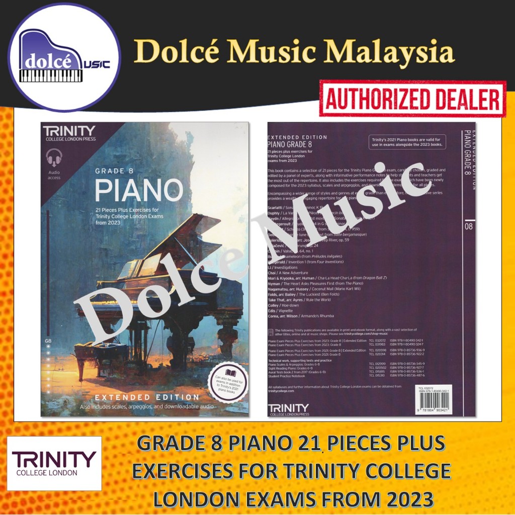 Trinity - Grade 8 Piano 21 Pieces Plus Exercises for Trinity College ...