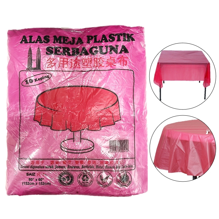 Disposable Plastic Table Cloth Dinner Wrapping Table Cover for Square ...