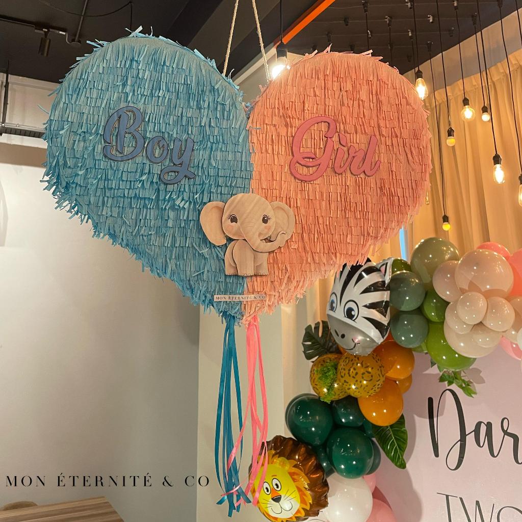 Gender Reveal Pinata Super Large Pull-string Elephant-themed / Baby ...