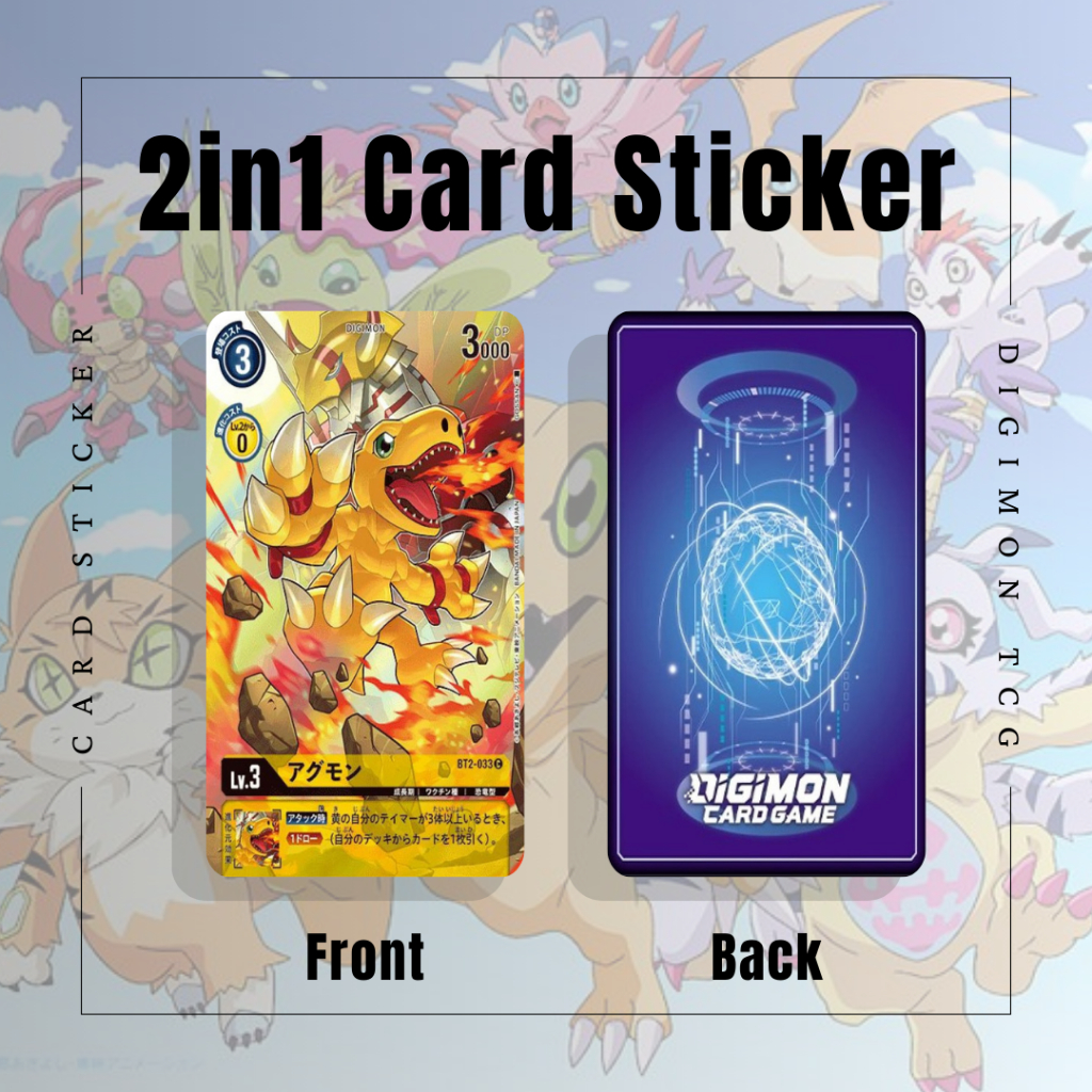 DIGIMON TCG 2IN1 CARD STICKER - TNG CARD / NFC CARD / ACCESS CARD ...