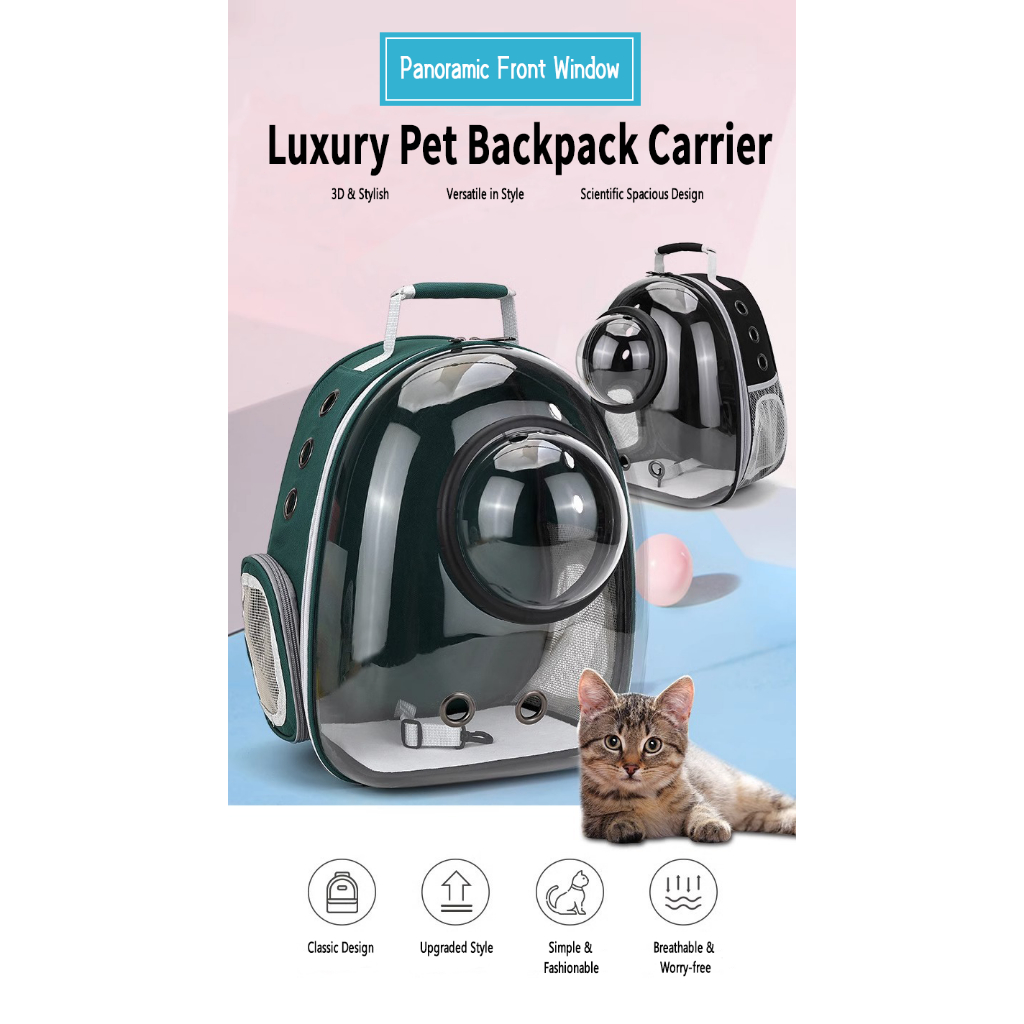 FURLOVE Pet Carrier Beg Kucing Cat Backpack Cat Bag Carrier Bag Kucing ...