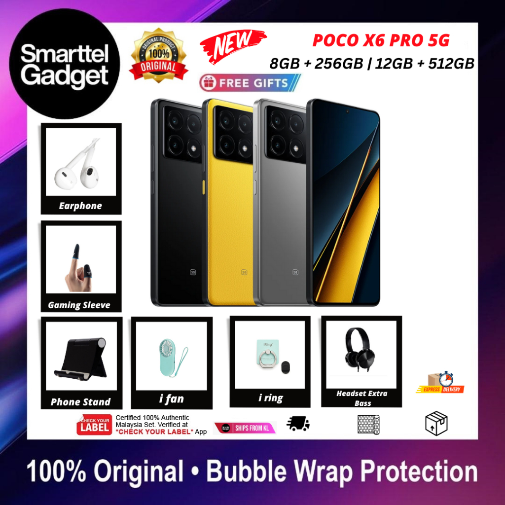POCO X6 PRO 5G Dimensity 8300 Ultra/120Hz AMOLED | 8GB RAM + 256GB ...