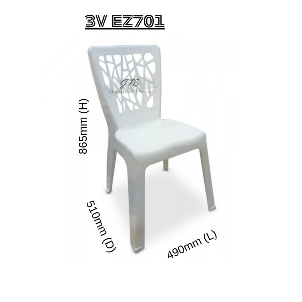 【JFE】 3V EZ701 / EL701 3V High Quality Plastic Chair/Kerusi Makan ...
