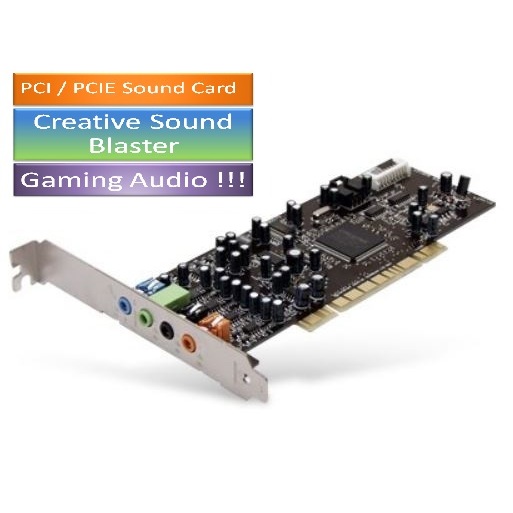 (Like New !!!) PCI PCIE Creative Sound Blaster Gaming Sound Card ...