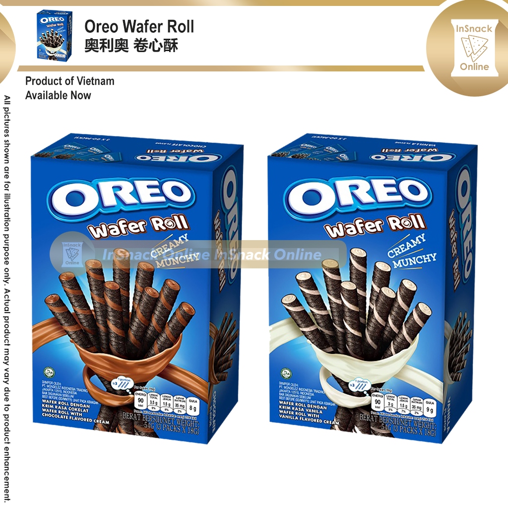 Oreo Wafer Roll 54g 奥利奥 卷心酥 Creamy Munchy Cookies 零食 | Shopee Malaysia