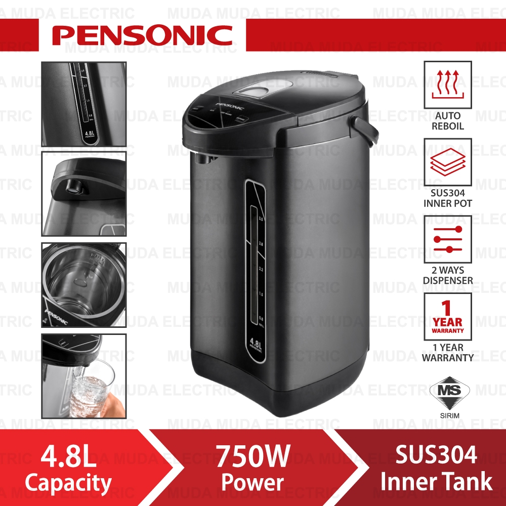 Electric Thermo Pot 4.8L/5.0L/5.5L Water Dispenser Pensonic PTF-4800 ...