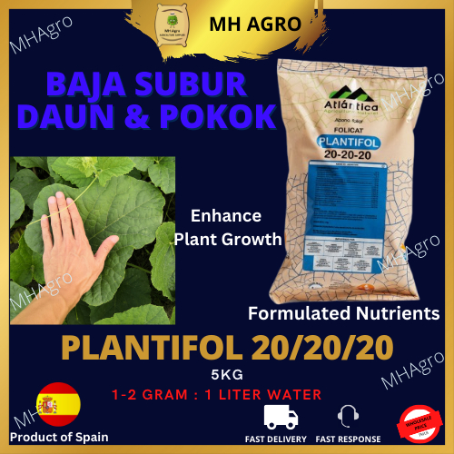 Foliar Fertilizer Plantifol 20/20/20 5KG | 叶面肥 | Baja Foliar ...