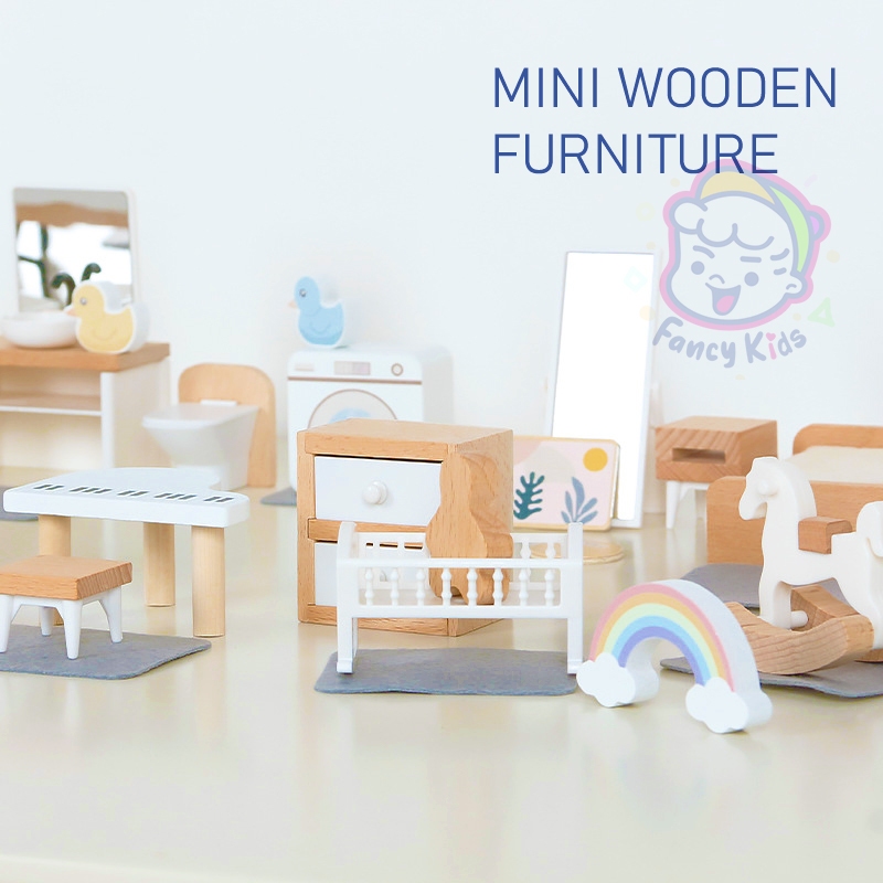 Mini Wooden Furniture Toy Set/Dollhouse Furniture/Pretend Play Toys ...