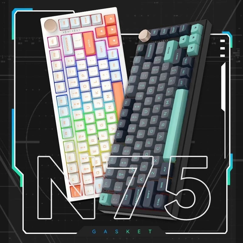 🔥Ready stock🔥VGN N75 Pro Tri-Mode Gasket Mechanical Keyboard RGB ...