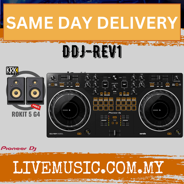 Pioneer DJ DDJ-REV1 2-deck Serato DJ Controller With Monitor Speaker ...