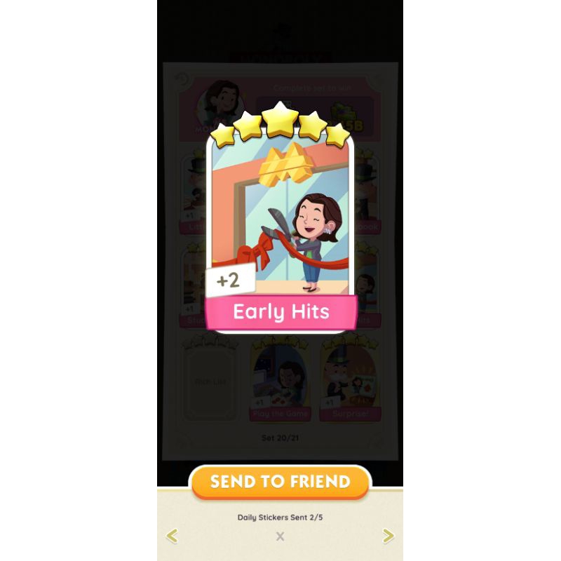NEW SEASON MONOPOLY GO STICKER (EARLY HITS) | Shopee Malaysia