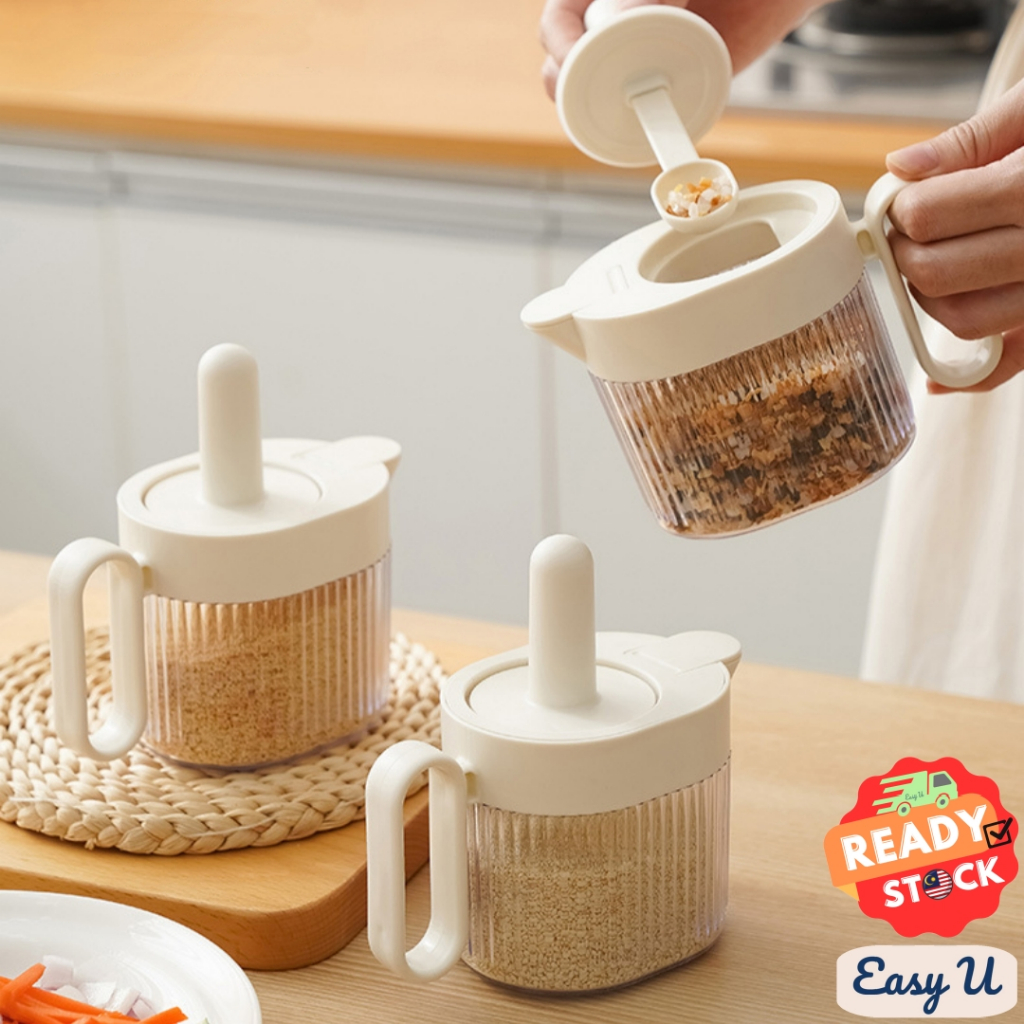 Dual-purpose Seasoning Jar Moisture-Proof Spice Container Salt Sugar ...