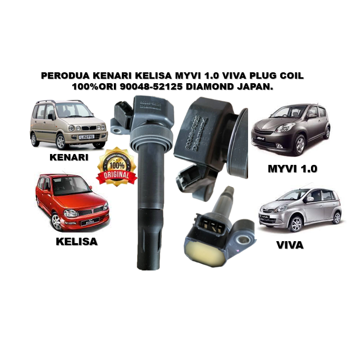 PERODUA KENARI KELISA MYVI 1.0 VIVA PLUG COIL 100%ORI 90048-52125 ...
