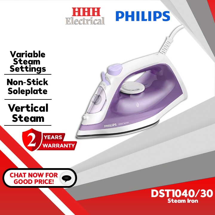 Philips 2000W Steam Iron with Non-Stick Soleplate DST1040/30 I DST1010 ...