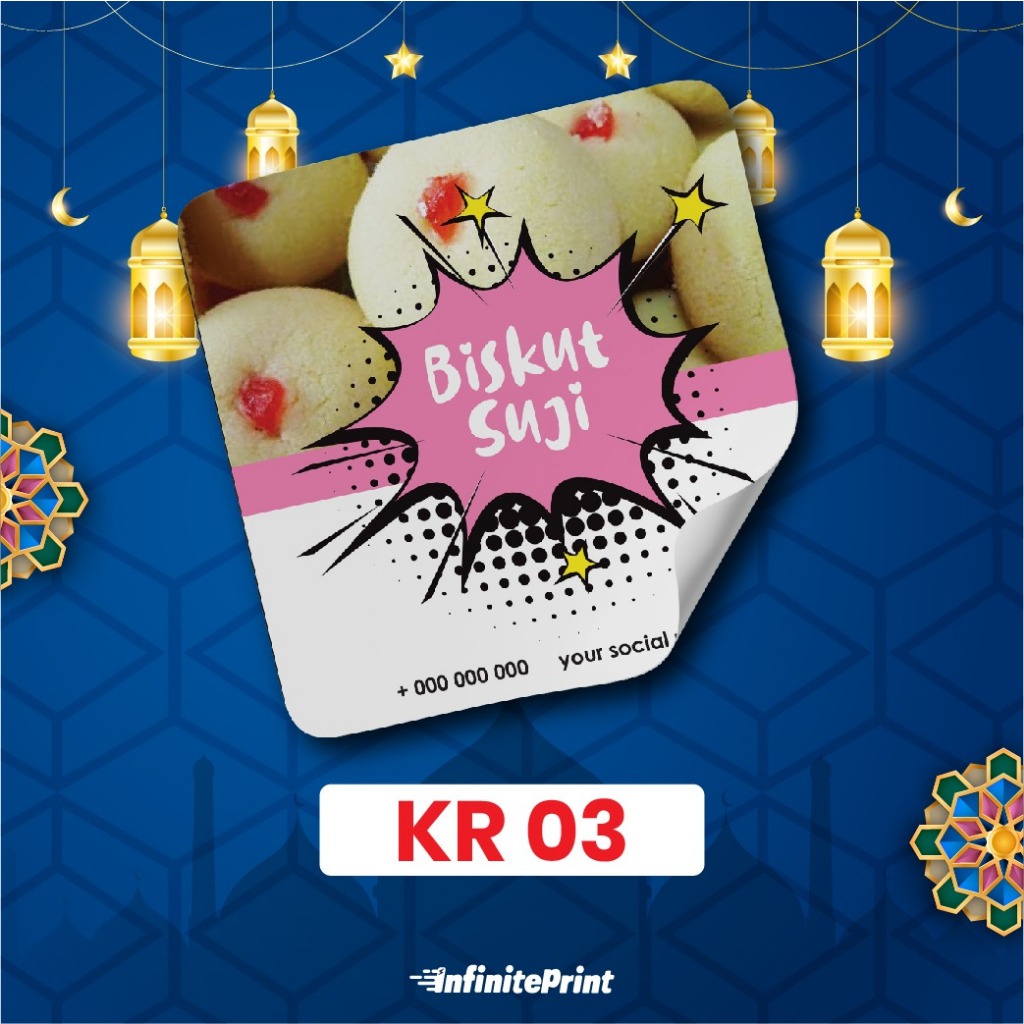 Kuih Raya Sticker Label Product - 3cm / 4cm / 5cm / 6cm / 7cm / 8cm ...