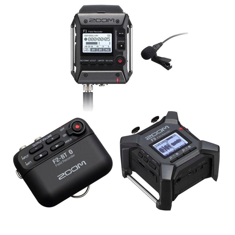 Zoom Portable Field Recorder Multitrack Recorder F3 F2 F2-BT F1-LP ...