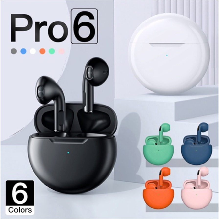 TWS Pro 6 Bluetooth Earphone Touch Control In-Ear Earbuds 9D Sound ...