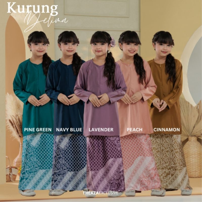 Baju Raya 2024 - Kurung Delima Kids Kain Toyobo Satin Batik By Theaza ...