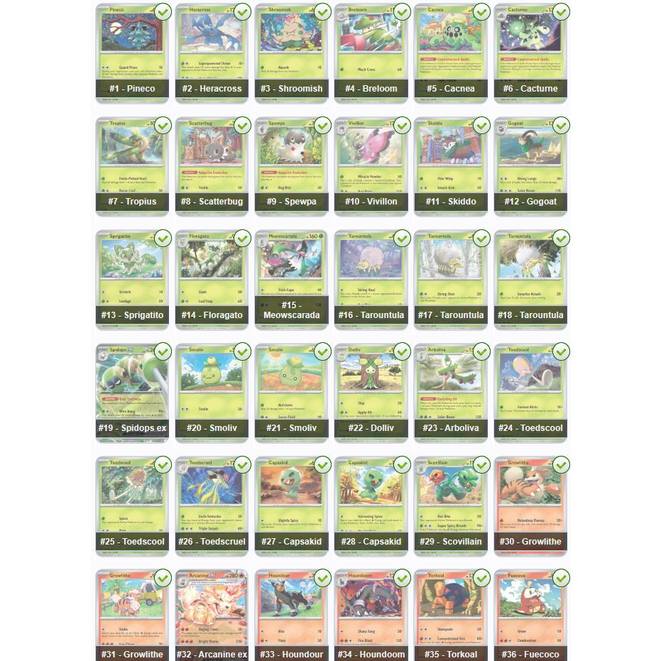 Pokemon TCG Cards SV01 Scarlet & Violet - Normal Art/ Non-holo cards ...