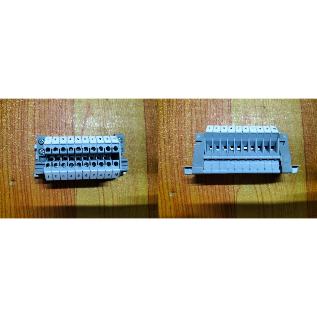 Power Distribution DIN Rail Terminal Block 10P 20P Connector 32A 41A 57A 800V UK2.5B UK5N UK6N ...