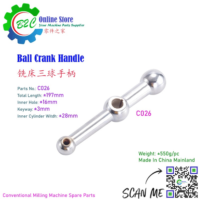 C026 C025 C083 Ball Crank Handle Conventional Milling Machine Spare Parts C26 C25 C83 Cranked ...