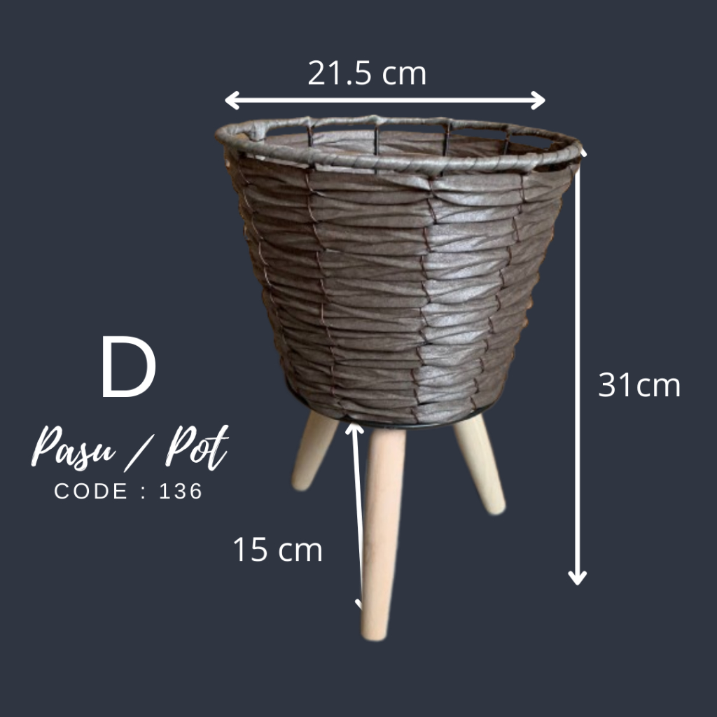 Pasu Pokok Viral |Artificial Plant Vase | Pasu berkaki | Aesthetic Home ...