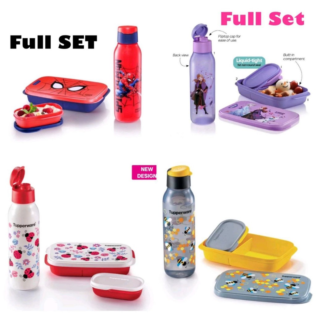 Tupperware Marvel SpiderMan/Disney Frozen Elsa/ Water bottle/ Unicorn ...