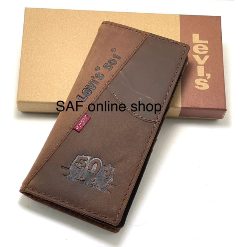 Ready stock Malaysia ::original Genuine leather caw Long Wallet For Men ...