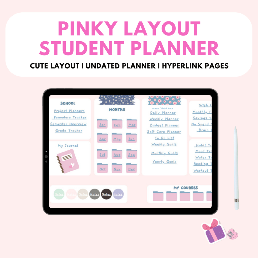 🔥INSTANT🔥 Pinky Layout Student Planner (Printable A4 Size) : Budget ...
