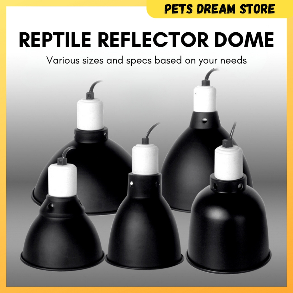 Reptile Aluminum Deep dome light fixture 5.5''/8.5'' ceramic socket UVB ...