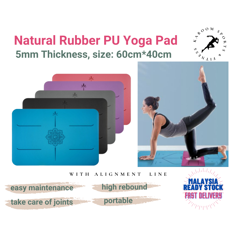 PU Natural Rubber Yoga Mini Mat/Headstand Mat/Meditation Mat/5mm Thick ...