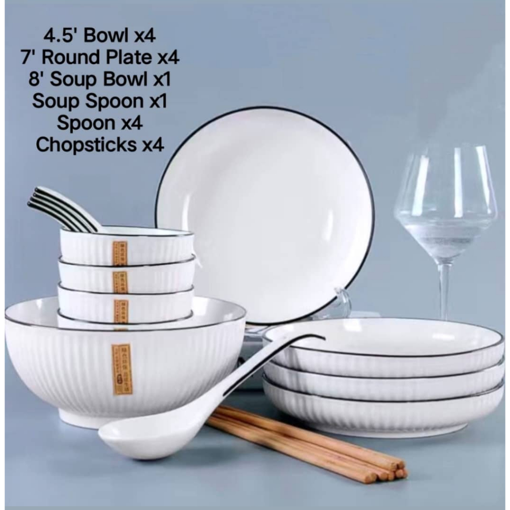 Nordic Luxury Set Ceramic Tableware/ Dinnerware Set Dinner Plate / Bowl ...