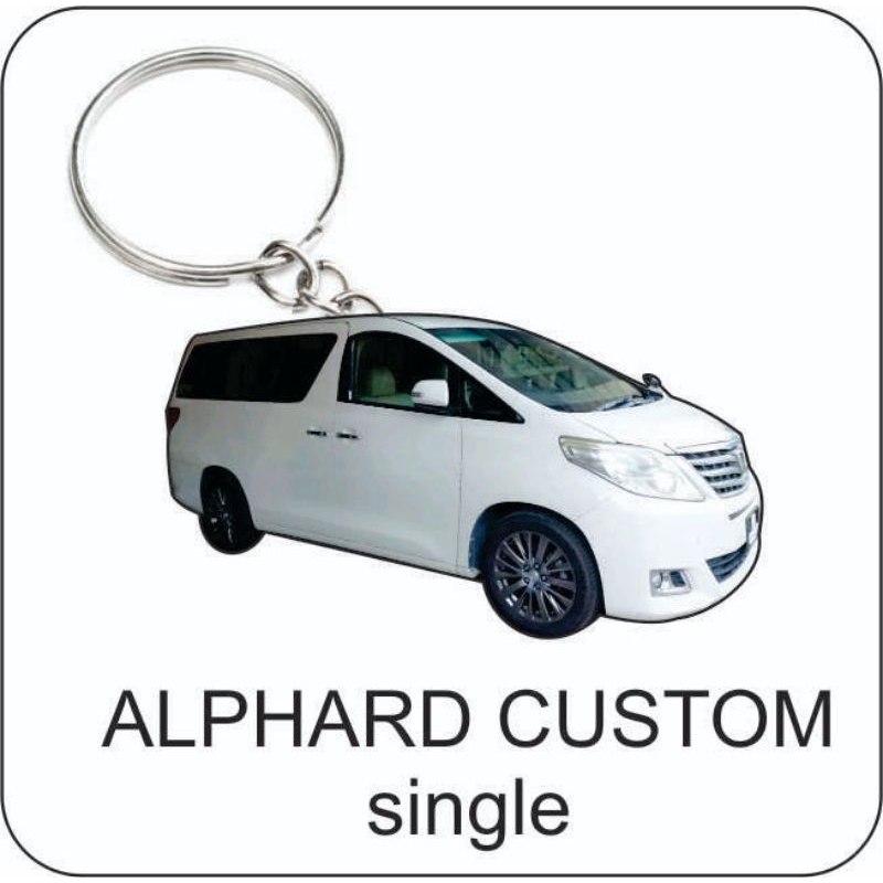 Alphard custom white Moro 2d keychain | Shopee Malaysia