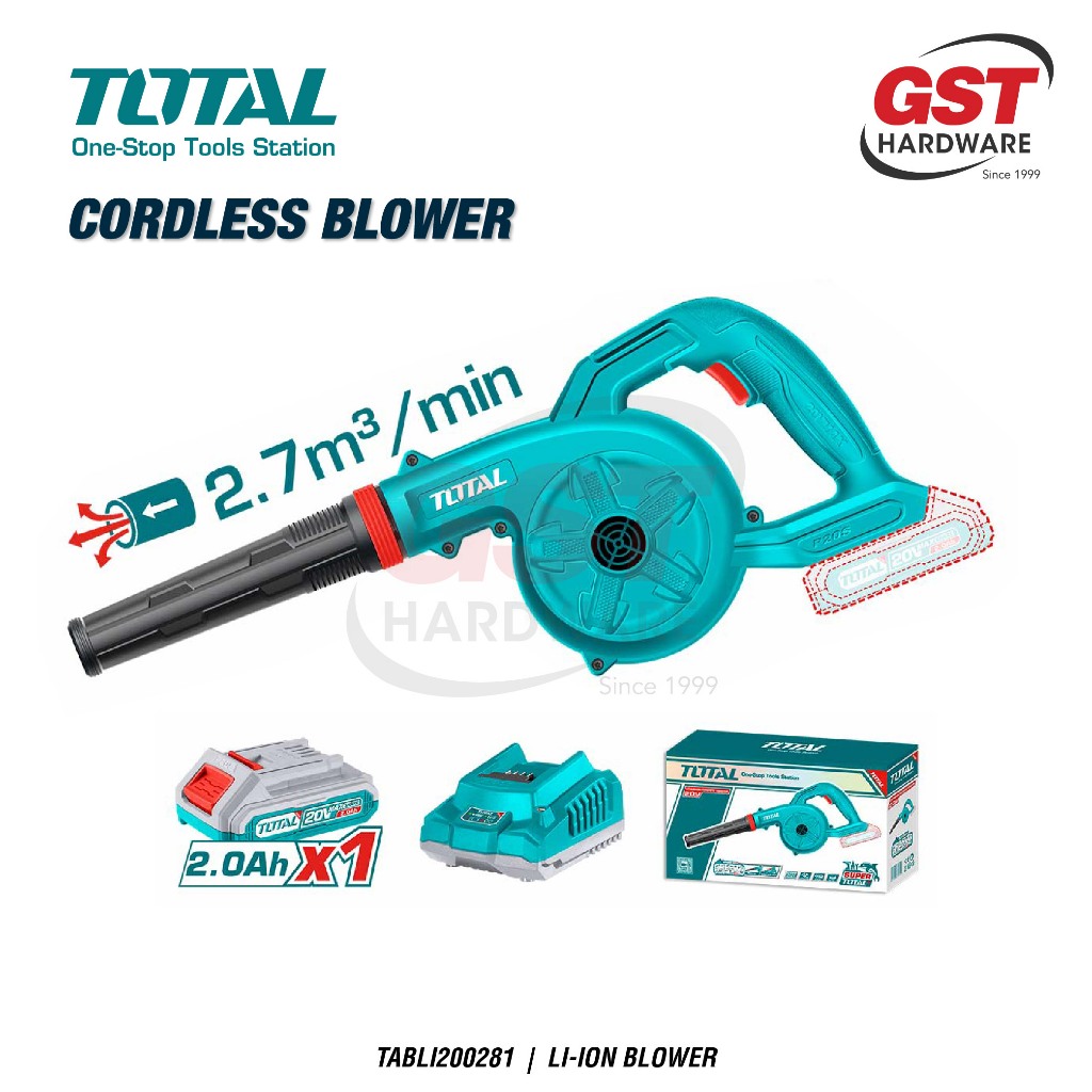 🔥 TOTAL Blower Cordless Heavy Duty Blower Angin Cordless Air Blower ...