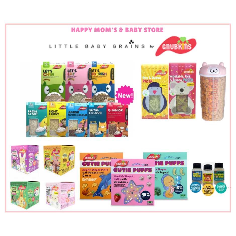 Gnubkins Little Baby Grains Beras Baby Biskut Puff Cereal Bayi | Shopee ...